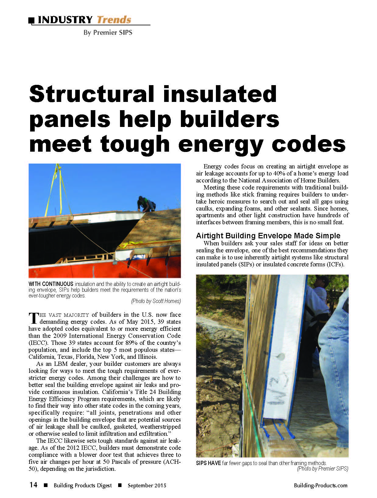Structural Insulated Panels Help Builders Meet Tough Energy Codes